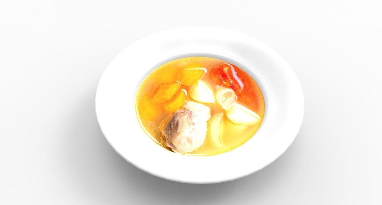 3D model soup 5 types v1 VR / AR / low-poly | CGTrader