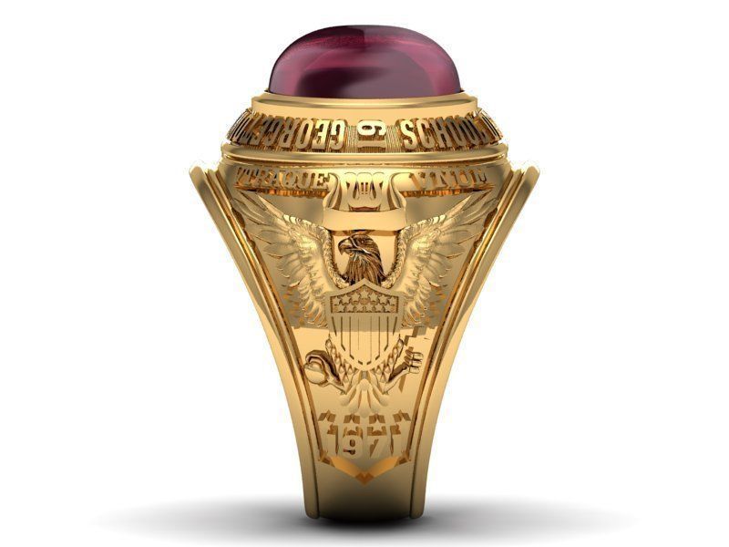 georgetown university class ring 3D model | CGTrader