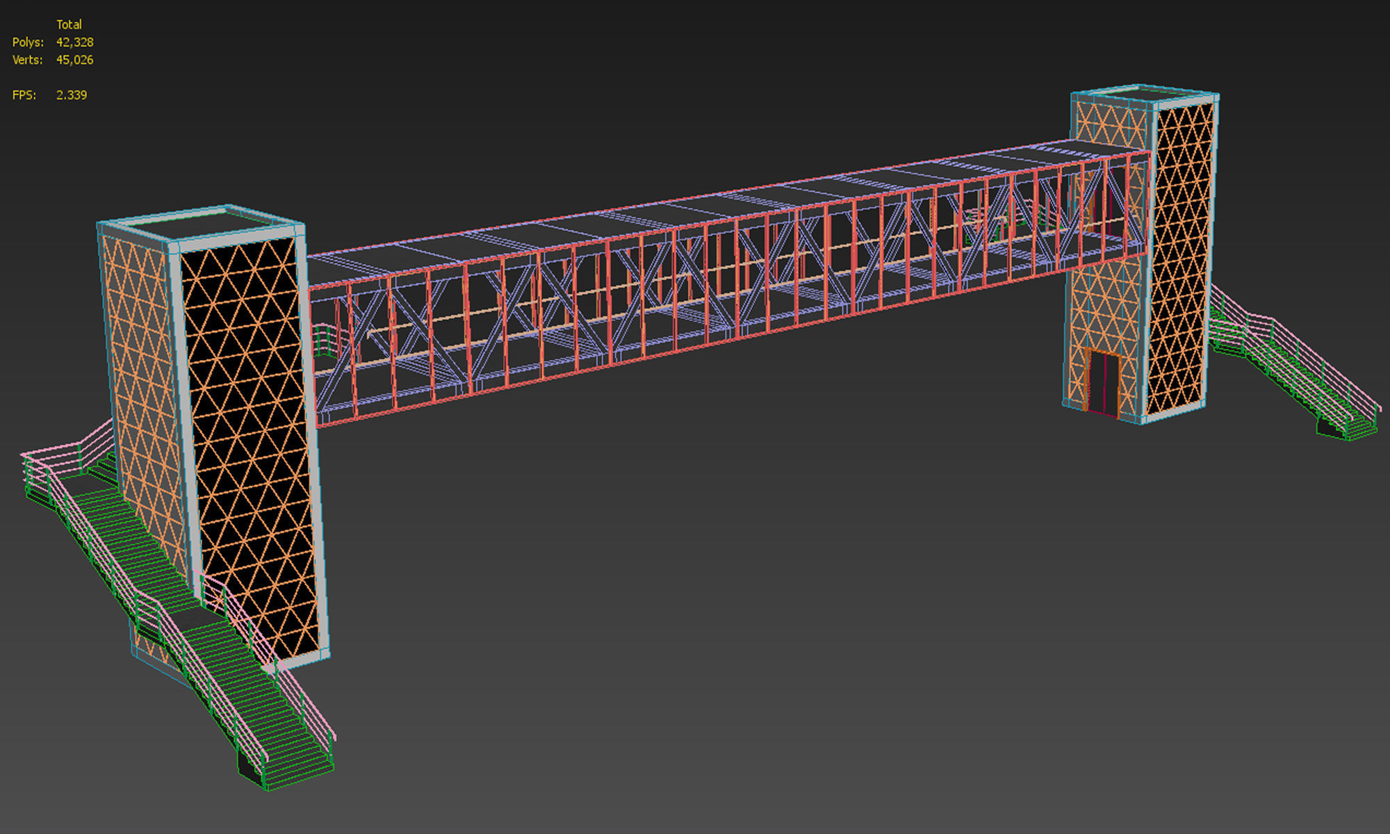 Pedestrian Bridge 3D model | CGTrader