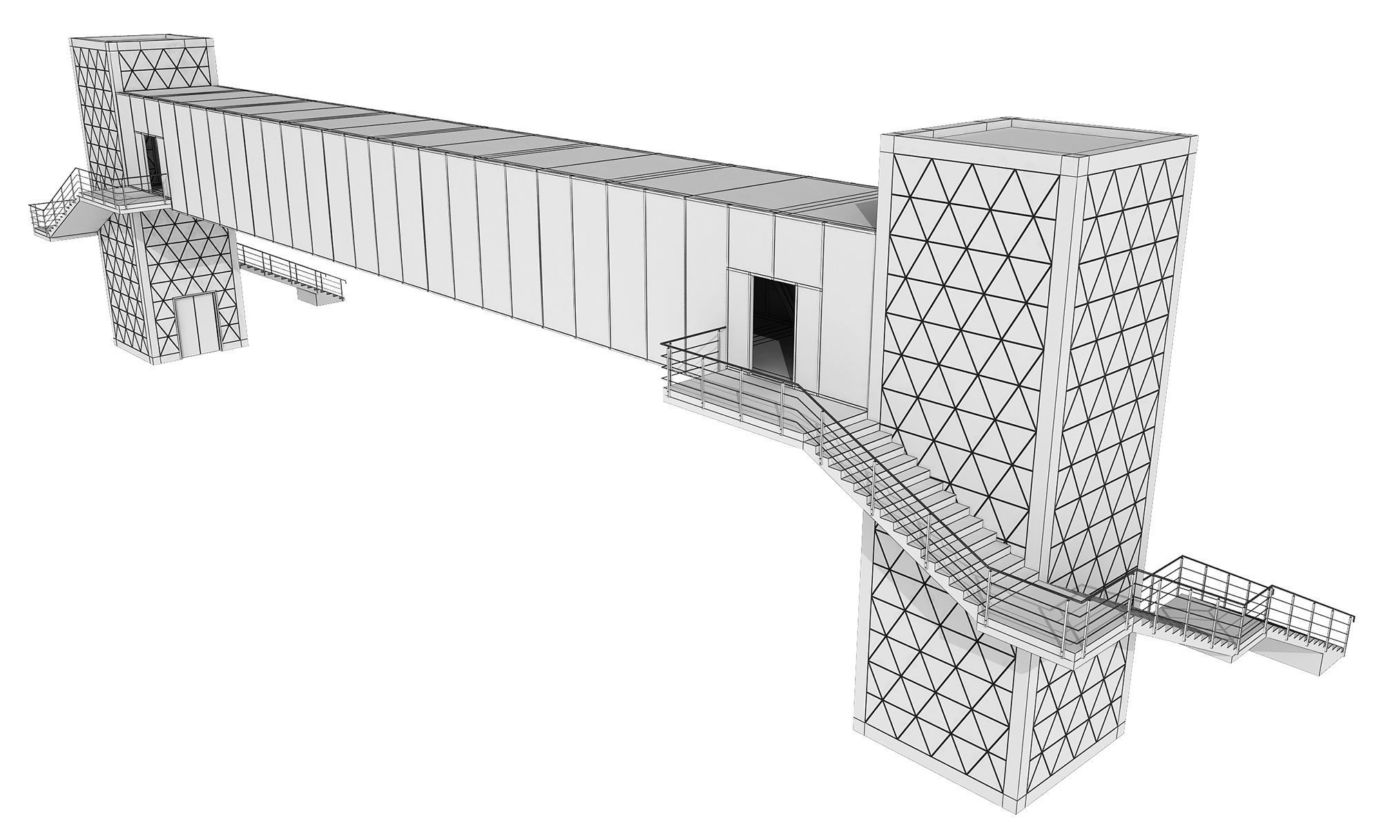 Pedestrian Bridge 3D model | CGTrader