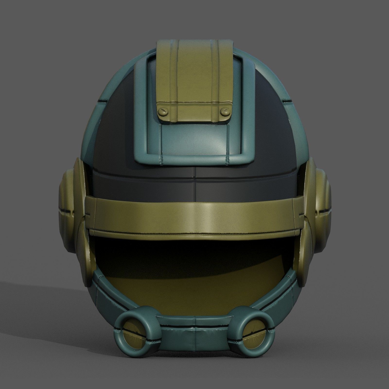 3D model Helmet scifi fantasy pilot military futuristic VR / AR / low ...