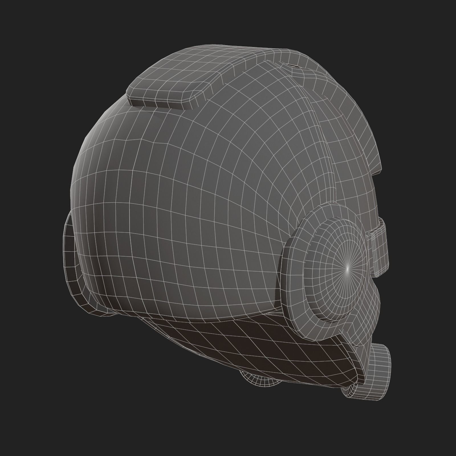 3D model Helmet scifi fantasy pilot military futuristic VR / AR / low ...