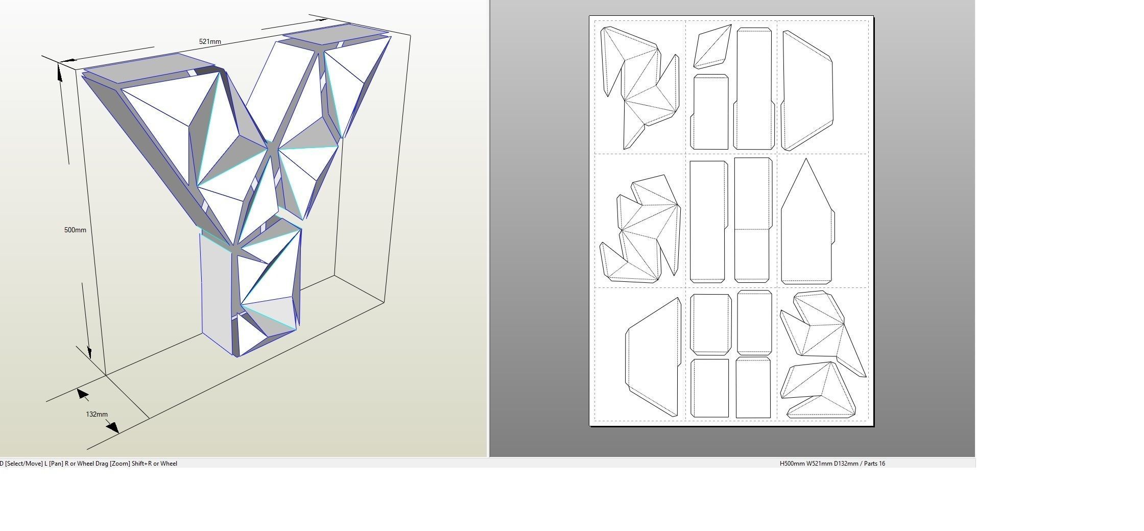 Lowpoly letter Y 3D model 3D printable | CGTrader