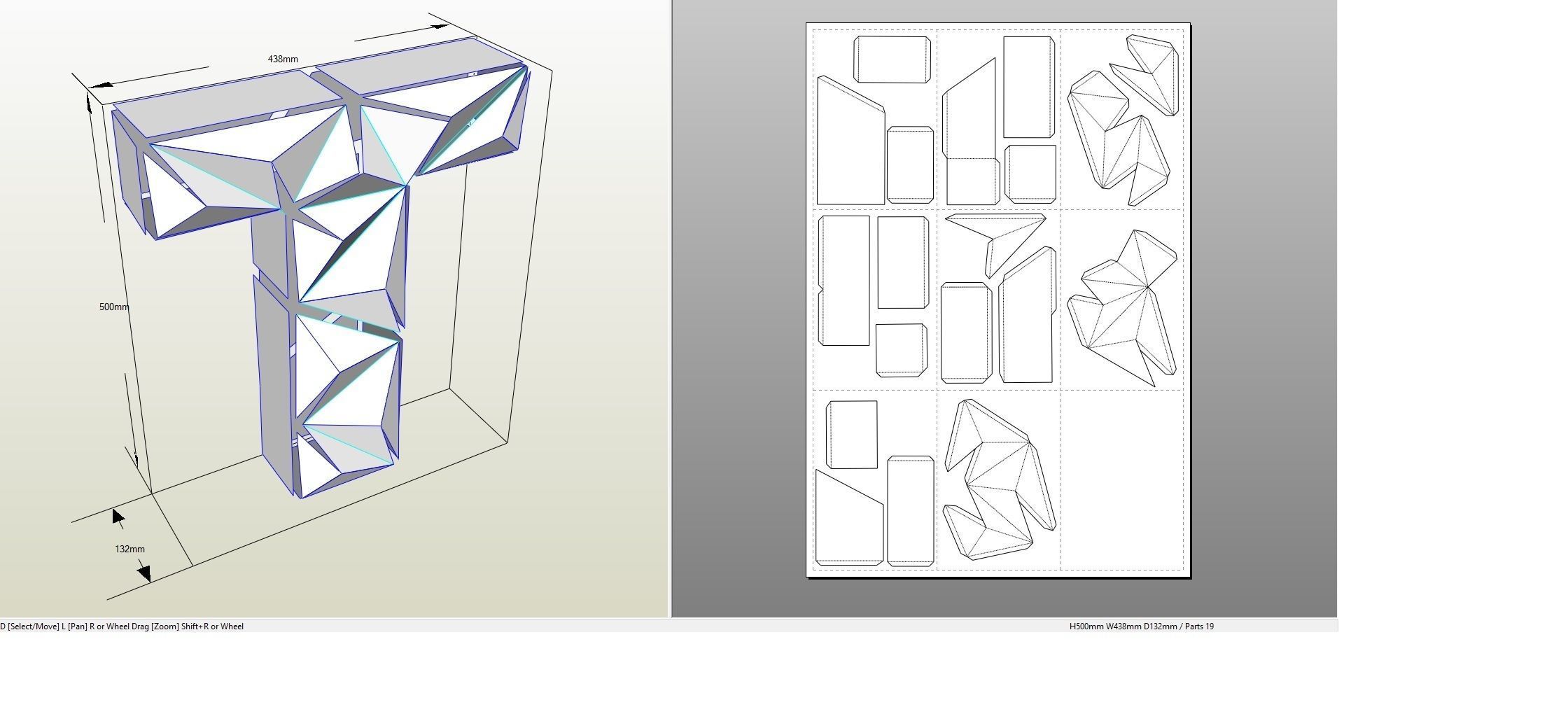 Lowpoly letter T 3D model 3D printable | CGTrader