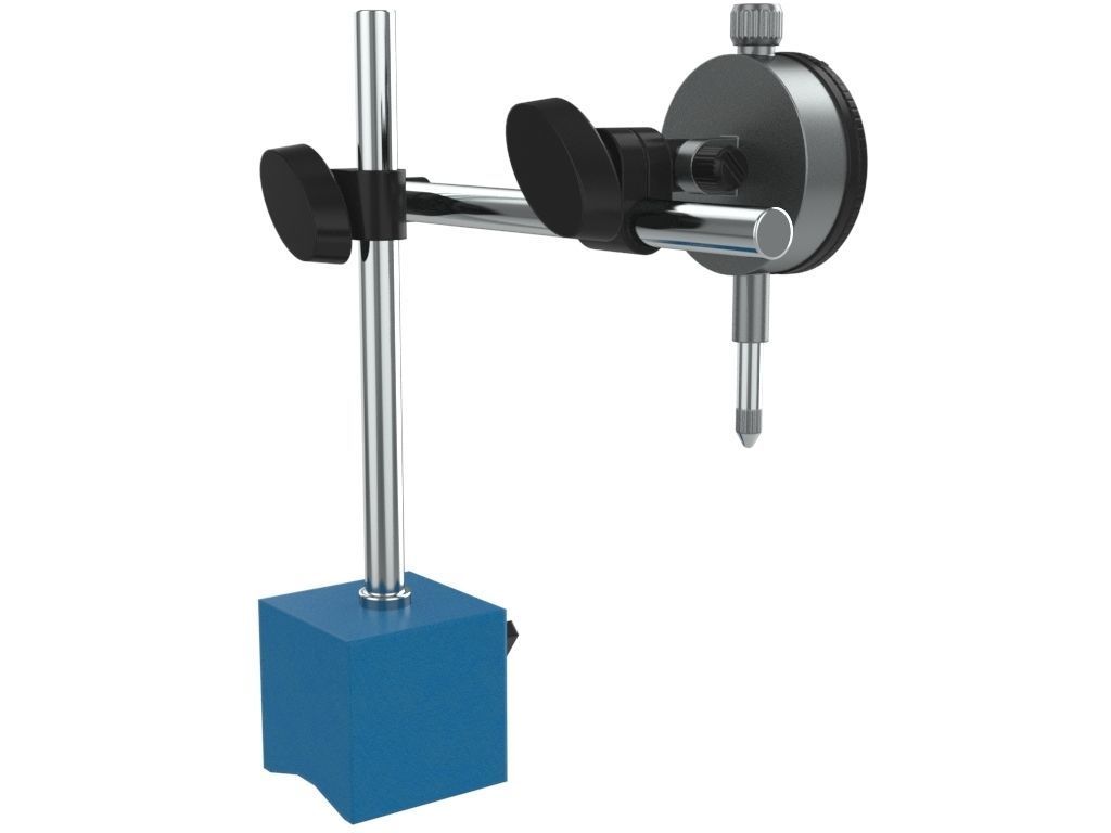 Dial Indicator With Magnetic Base 3D model | CGTrader