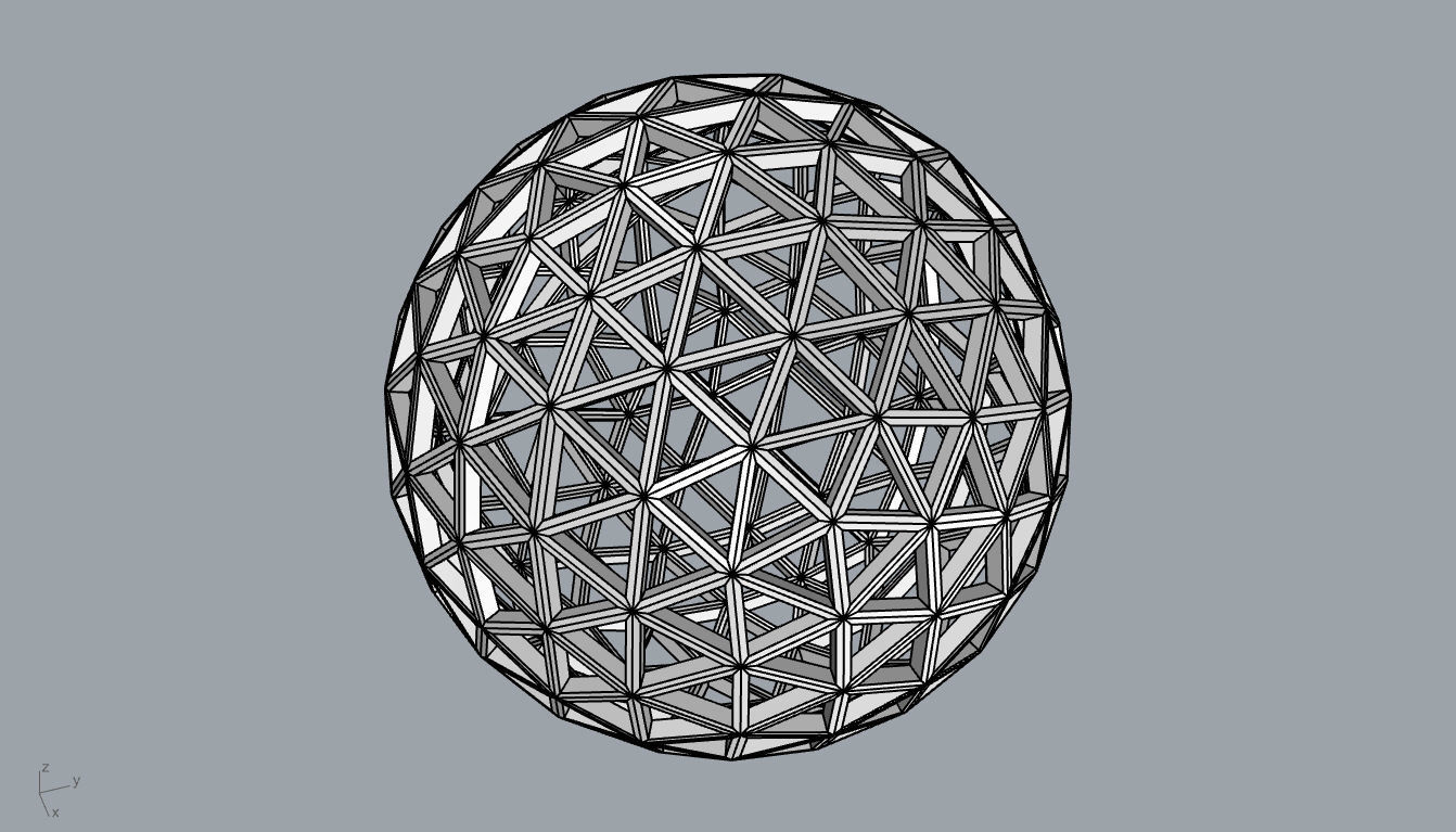 Geodesic Sphere Frame frequency 4 3D model | CGTrader