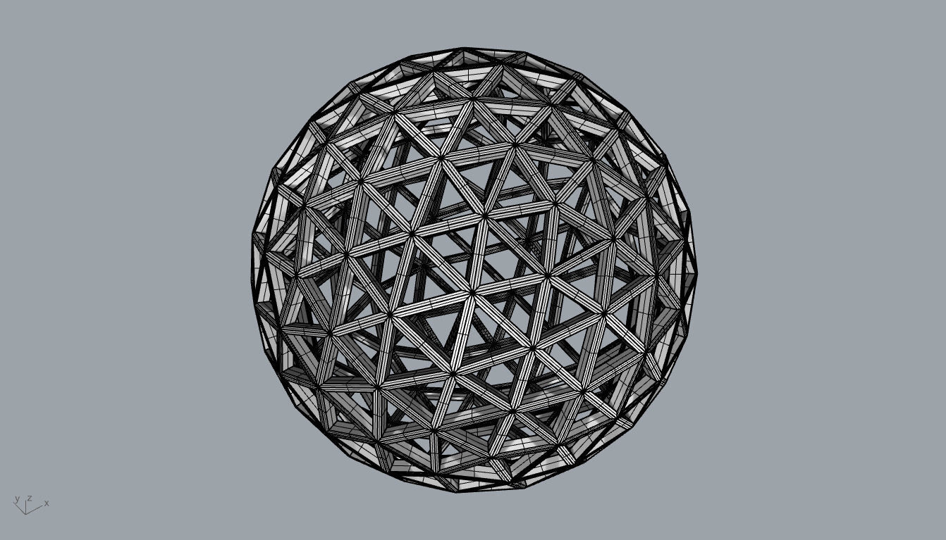 Geodesic Sphere Frame frequency 4 3D model | CGTrader