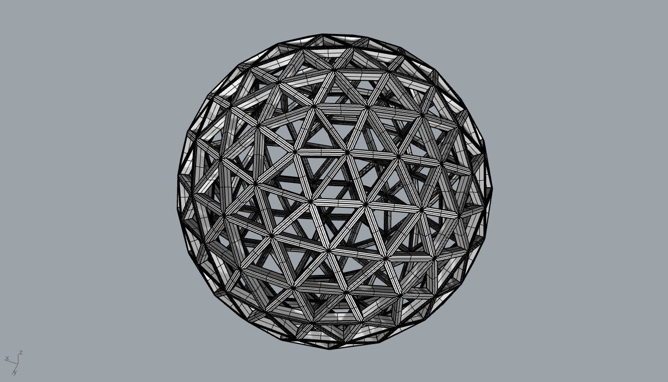 Geodesic Sphere Frame frequency 4 3D model | CGTrader