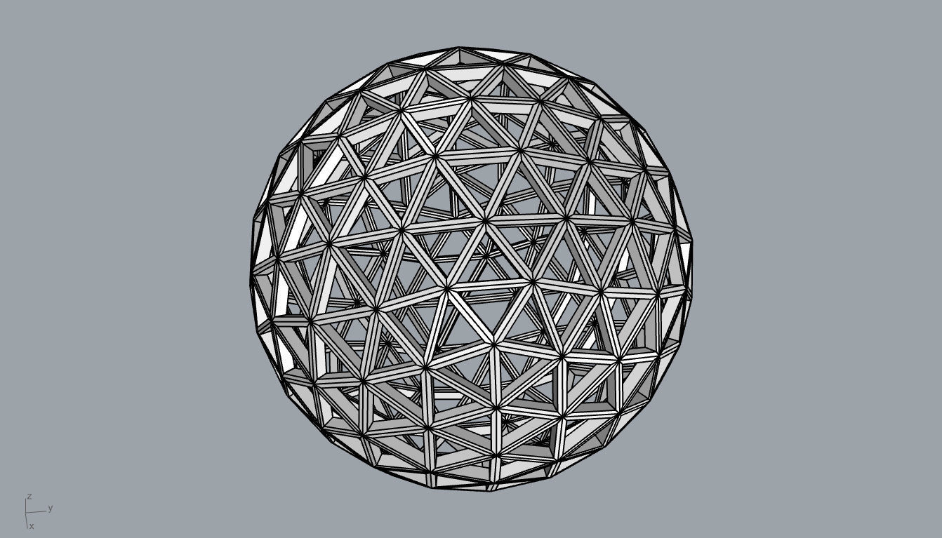 Geodesic Sphere Frame frequency 4 3D model | CGTrader