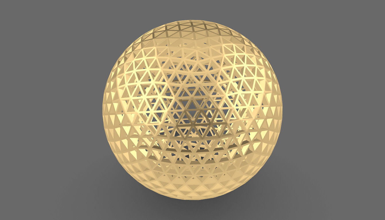 Geodesic Sphere Frame frequency 5 3D model | CGTrader