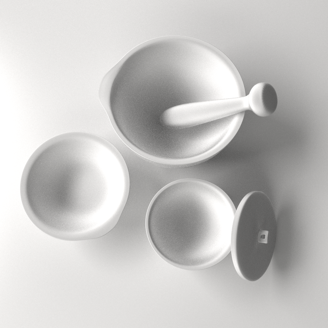 Mortar and Crucible 3D model | CGTrader