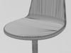 Miniature round plastic chair mockup prop 3D model 3D printable | CGTrader