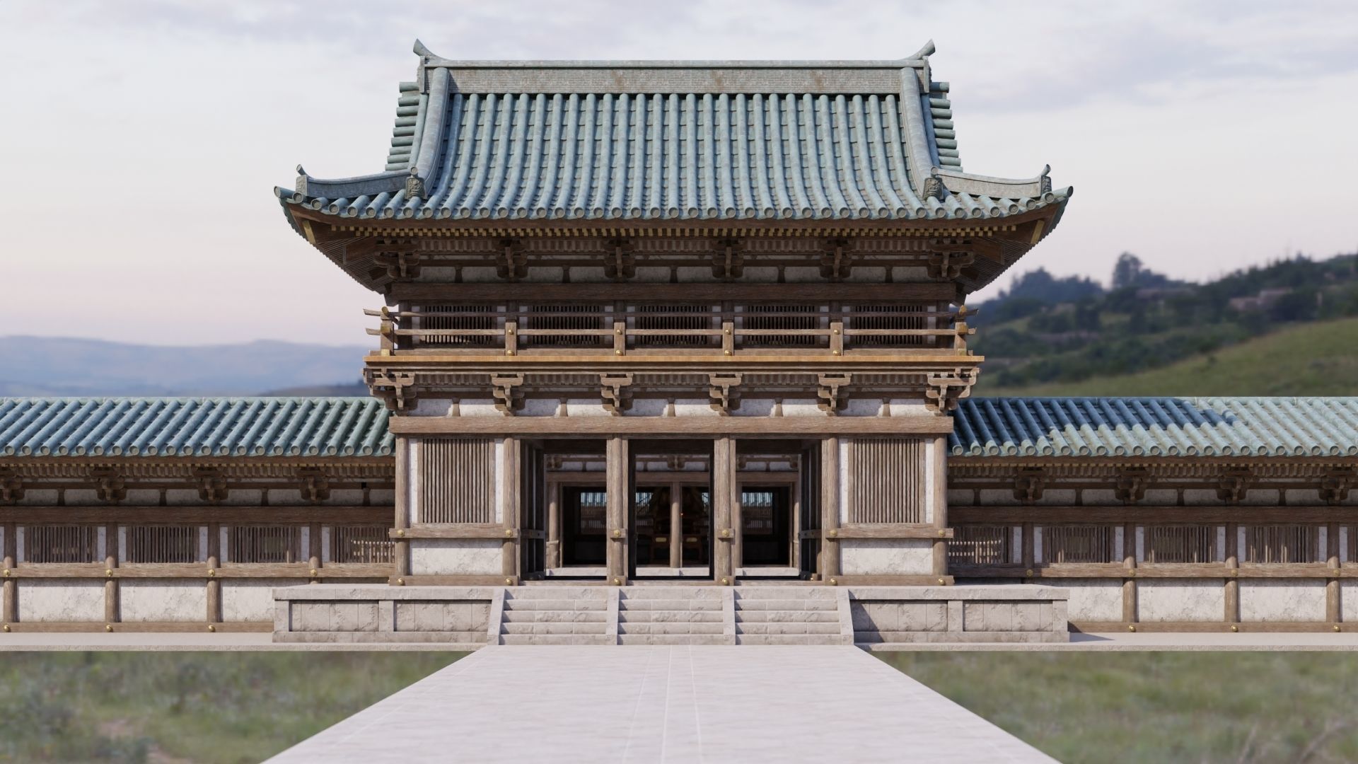 3D model Japanese Modular Temple 2 VR / AR / low-poly | CGTrader