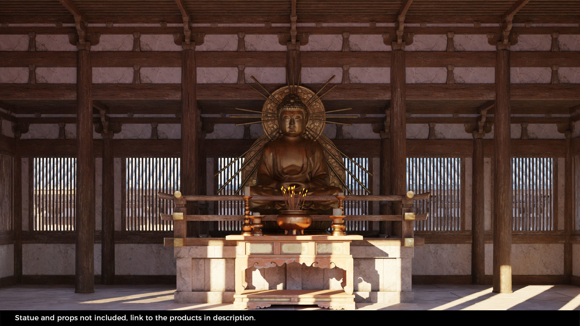 3D model Japanese Modular Temple 2 VR / AR / low-poly | CGTrader