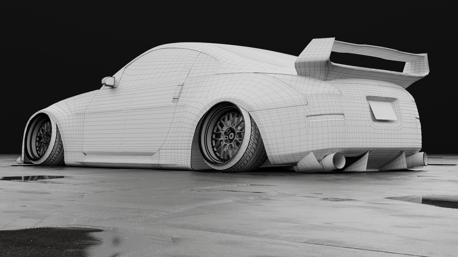 Stanced Nissan 350z 3D model | CGTrader