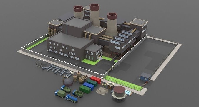 3D model LowPoly Factory Pack VR / AR / low-poly | CGTrader