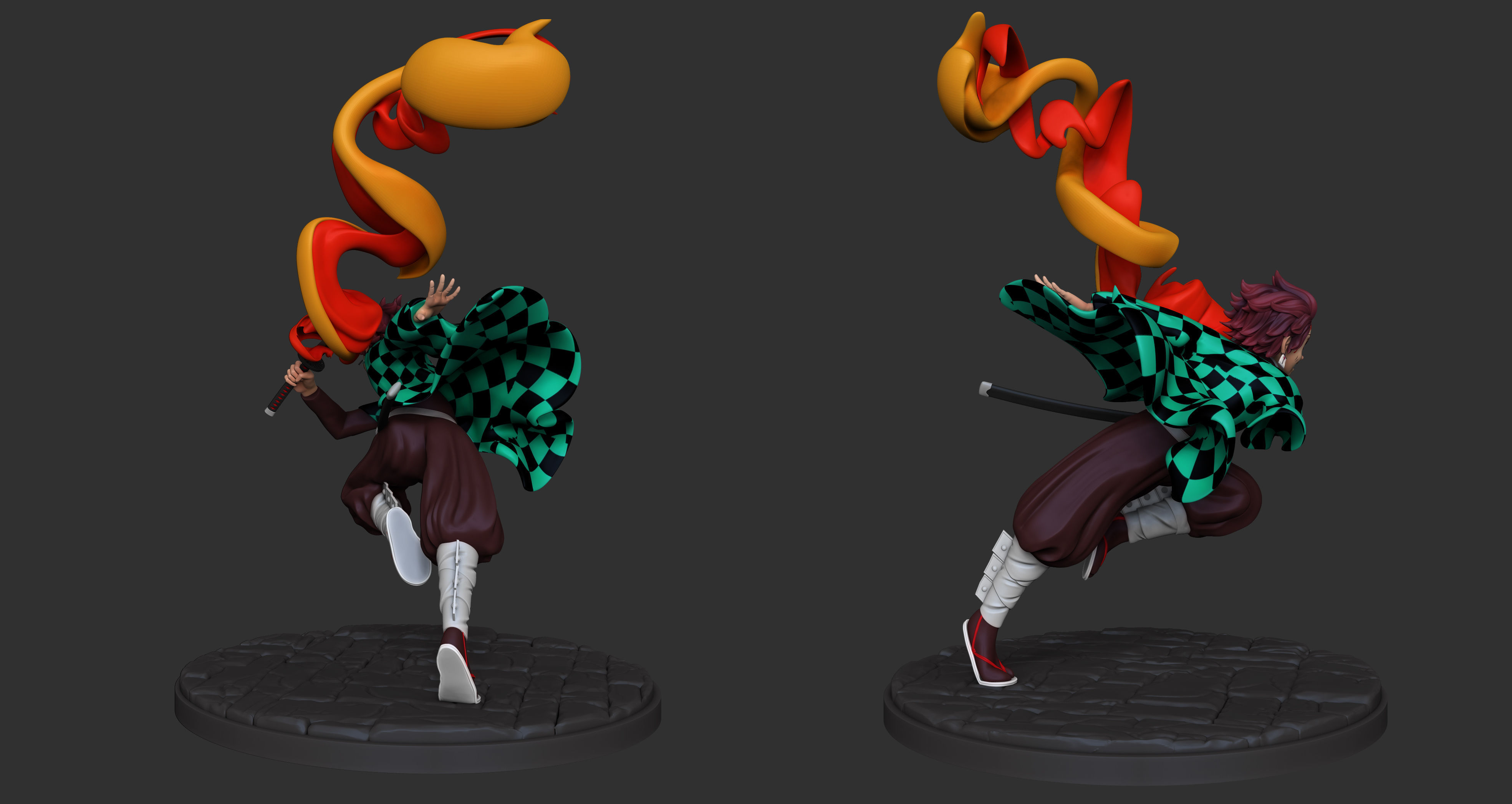 Tanjiro Kamado - Demon Slayer 3D model 3D printable | CGTrader