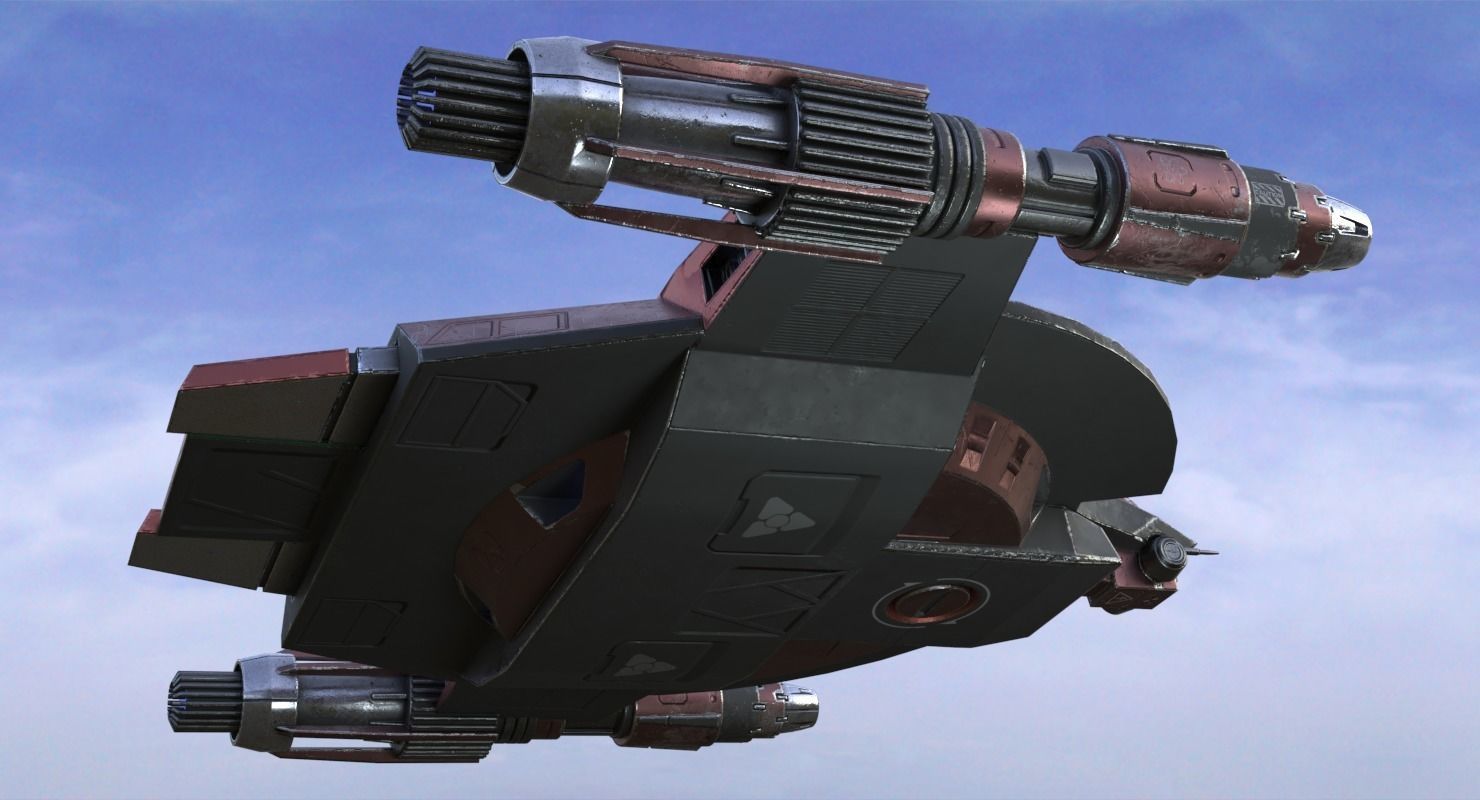 3D model Lancer Class Spaceship Vray VR / AR / low-poly | CGTrader