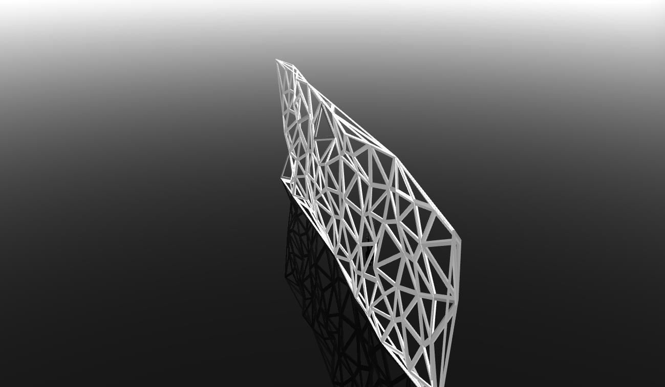 Triangulated Wall Random Pattern Offset Frame Parametric 3D model ...