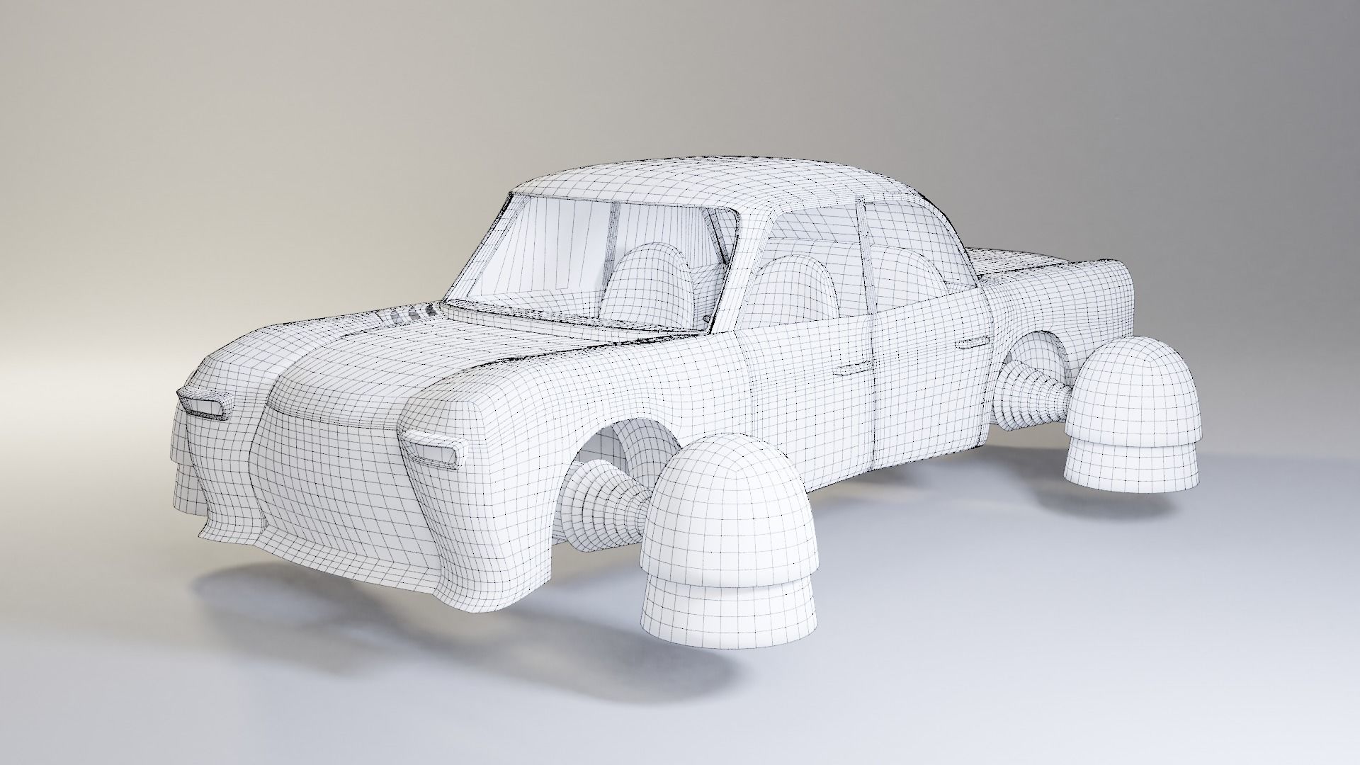 3D model Rocket-powered car VR / AR / low-poly | CGTrader