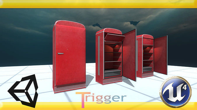 Old Fridge 3d Unity 5 Free Vr Ar Low Poly 3d Model Cgtrader 9053