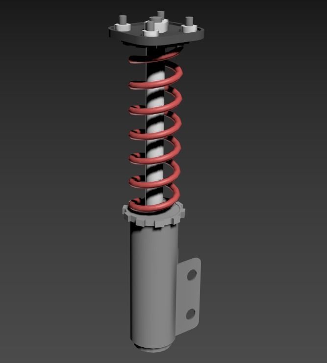 Coilover Spring Assemply - Low Poly count free VR / AR / low-poly 3D ...