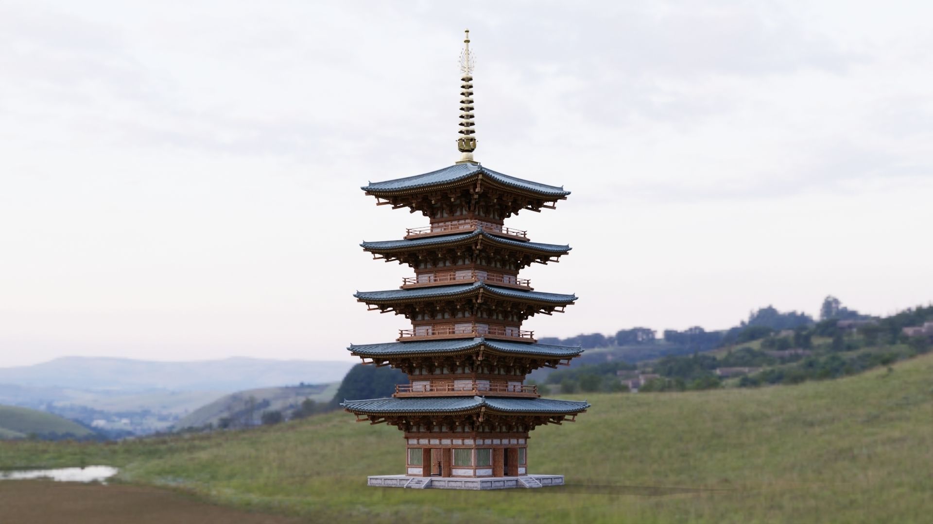 3D model Japanese Modular Pagoda VR / AR / low-poly | CGTrader