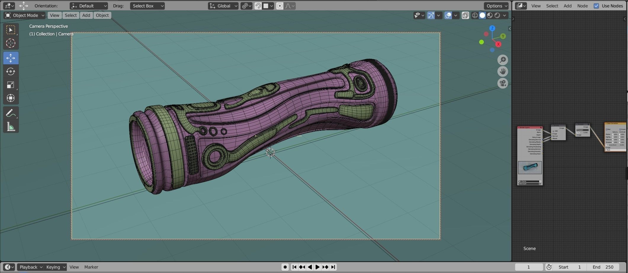 Futuristic flashlight concept model 3D model | CGTrader