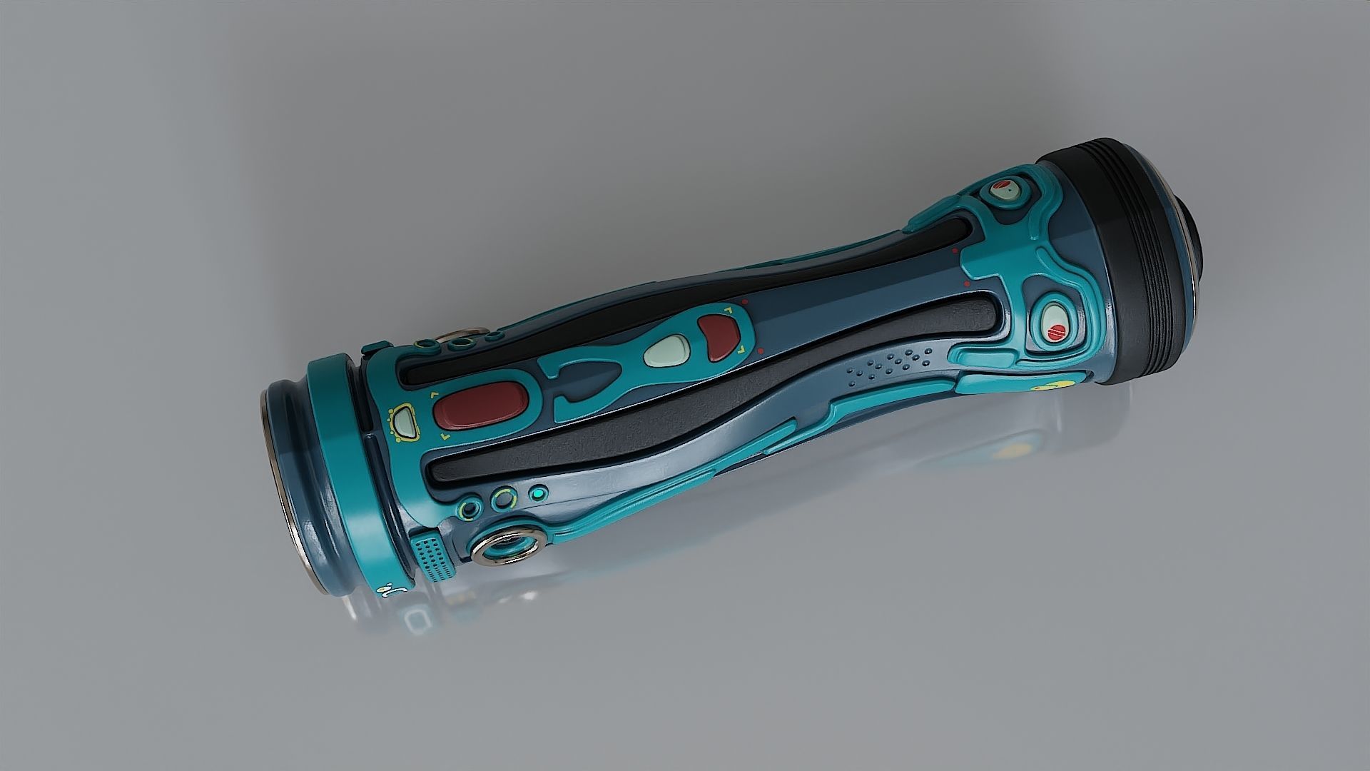 Futuristic flashlight concept model 3D model | CGTrader