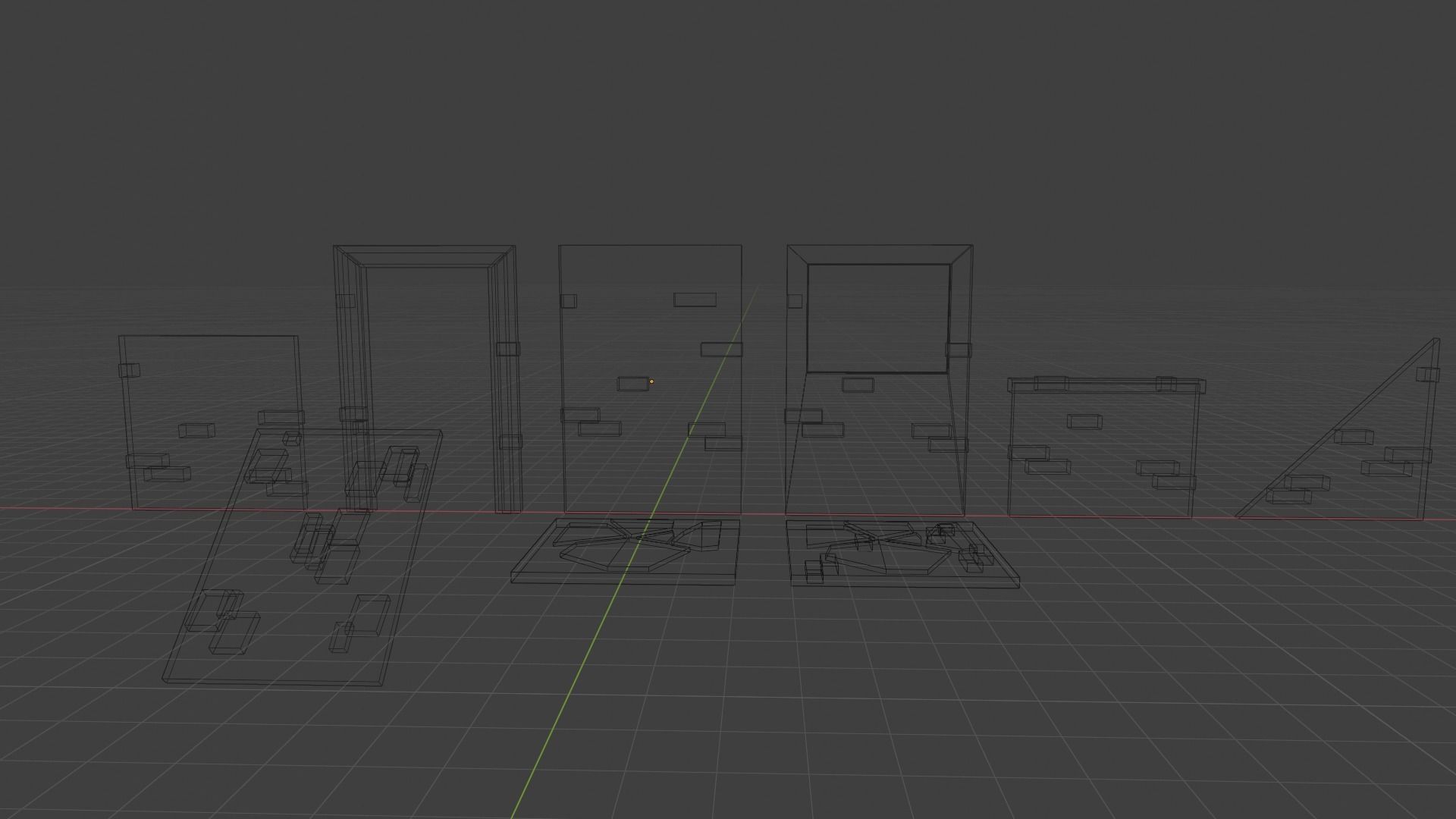 3D model Modular Building Parts Set 1 VR / AR / low-poly | CGTrader