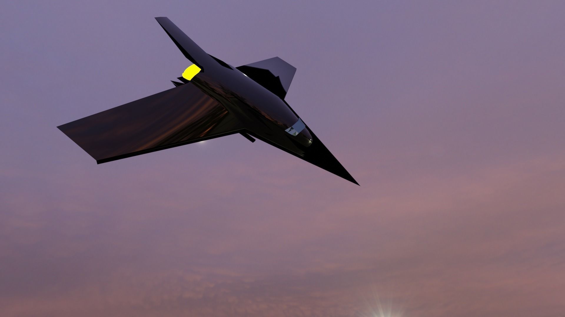 Sci-fi Stealth Plane free VR / AR / low-poly 3D model | CGTrader
