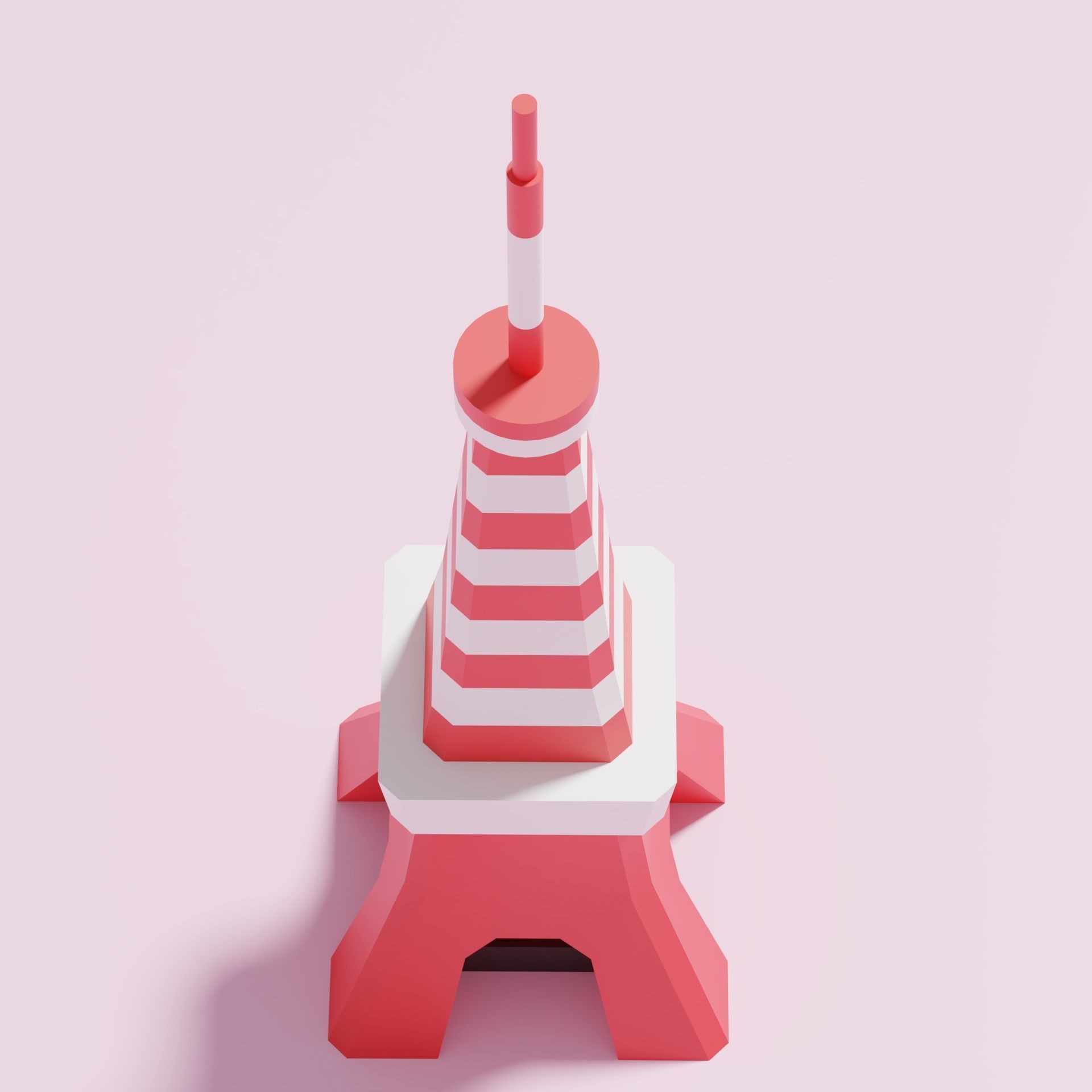 3D model Cartoon Simple Tokyo Tower VR / AR / low-poly | CGTrader