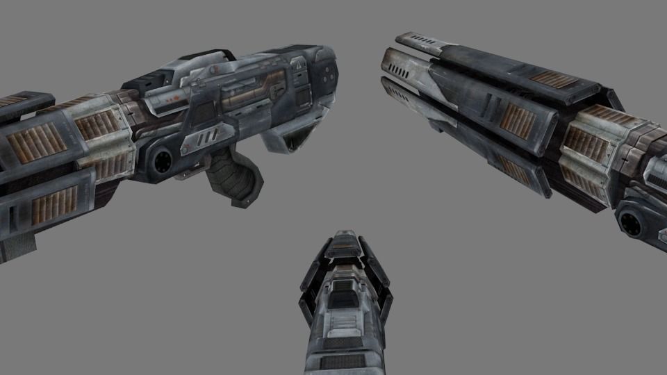 3D model Laser rifle stylish gun low-poly 3D model VR / AR / low-poly ...