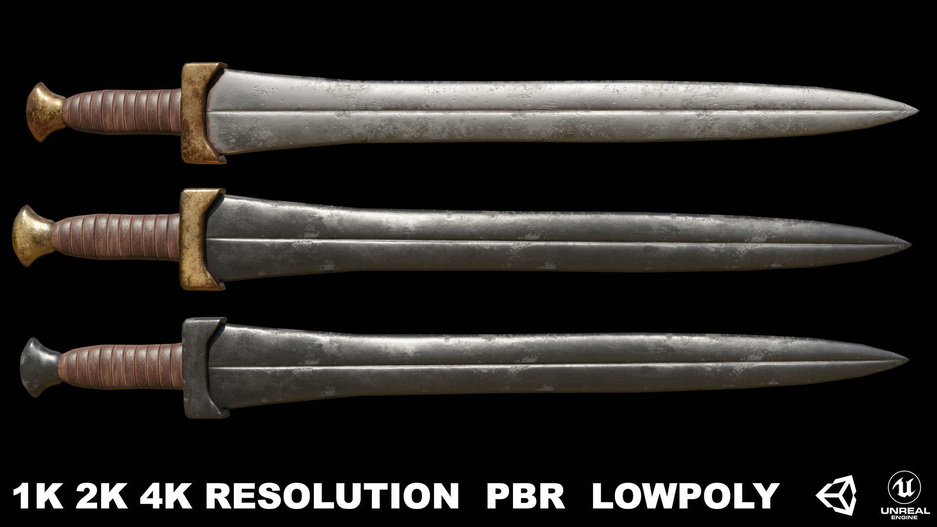 3D asset Greek Sword Xiphos 01 | CGTrader