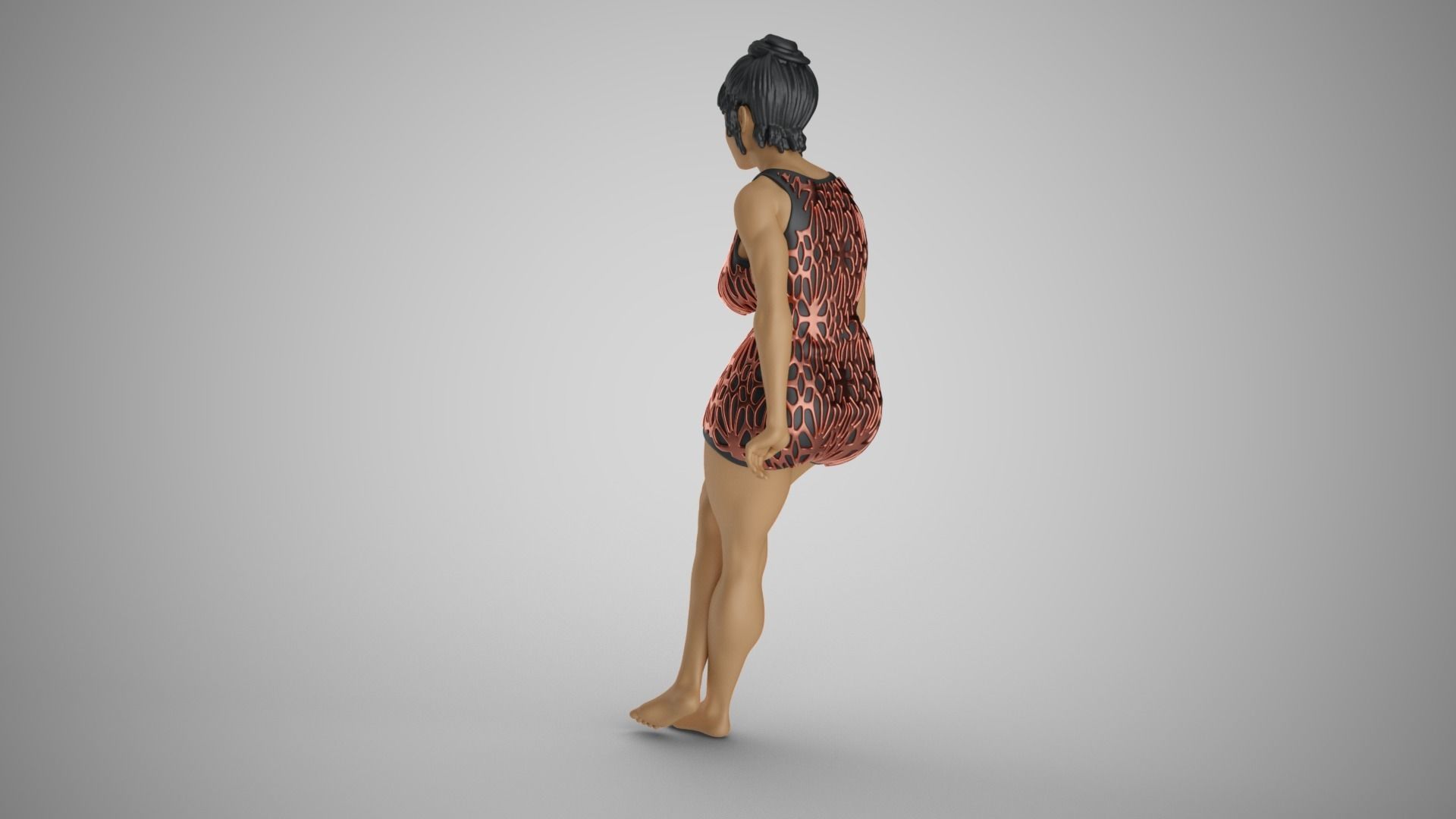 Woman Leaning on Bench 3D model 3D printable | CGTrader