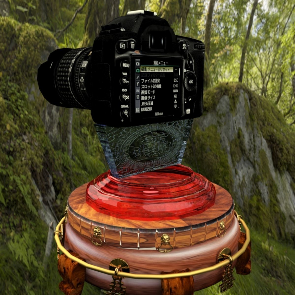 Chinese display stand with camera 3D model | CGTrader