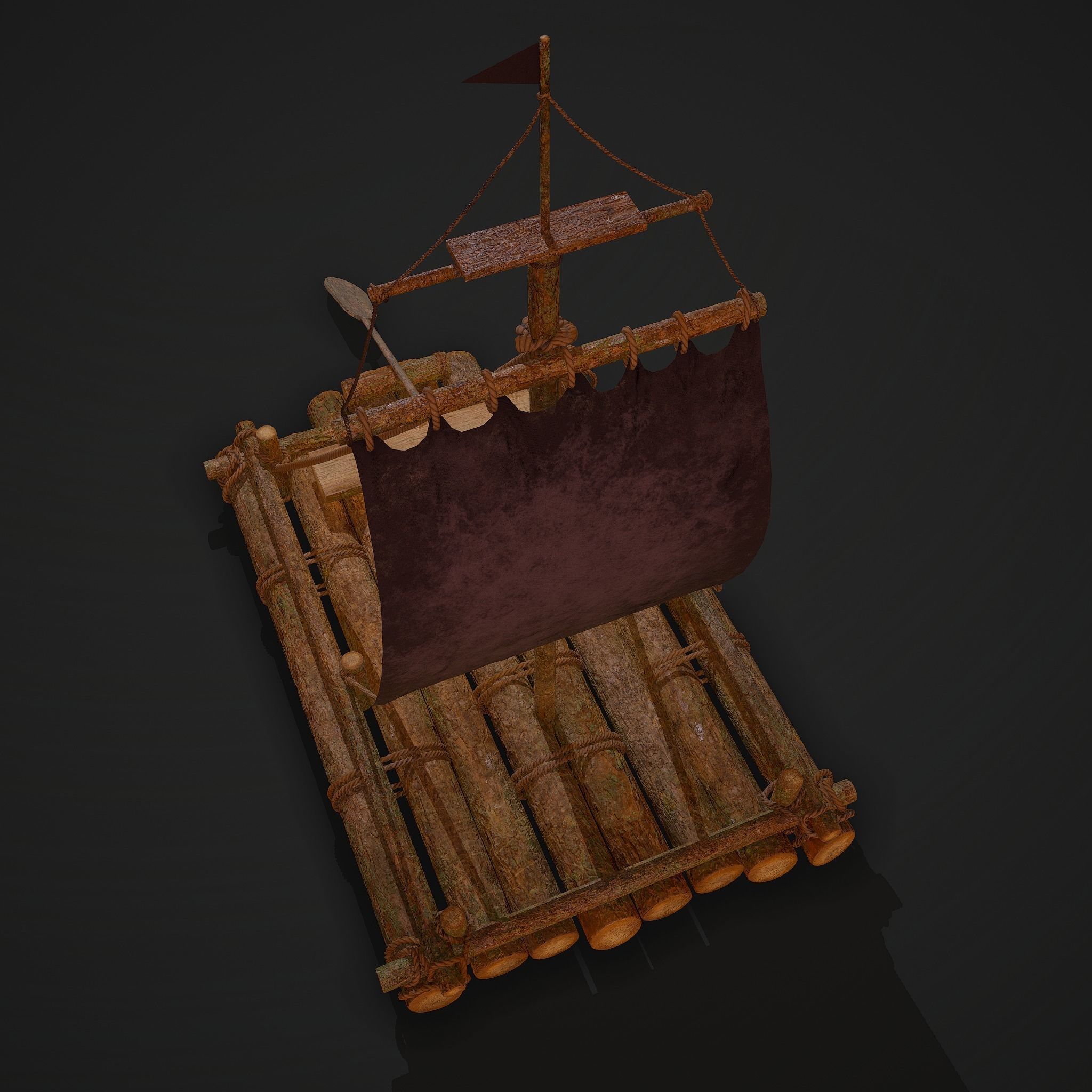 Medieval Raft 3D model | CGTrader