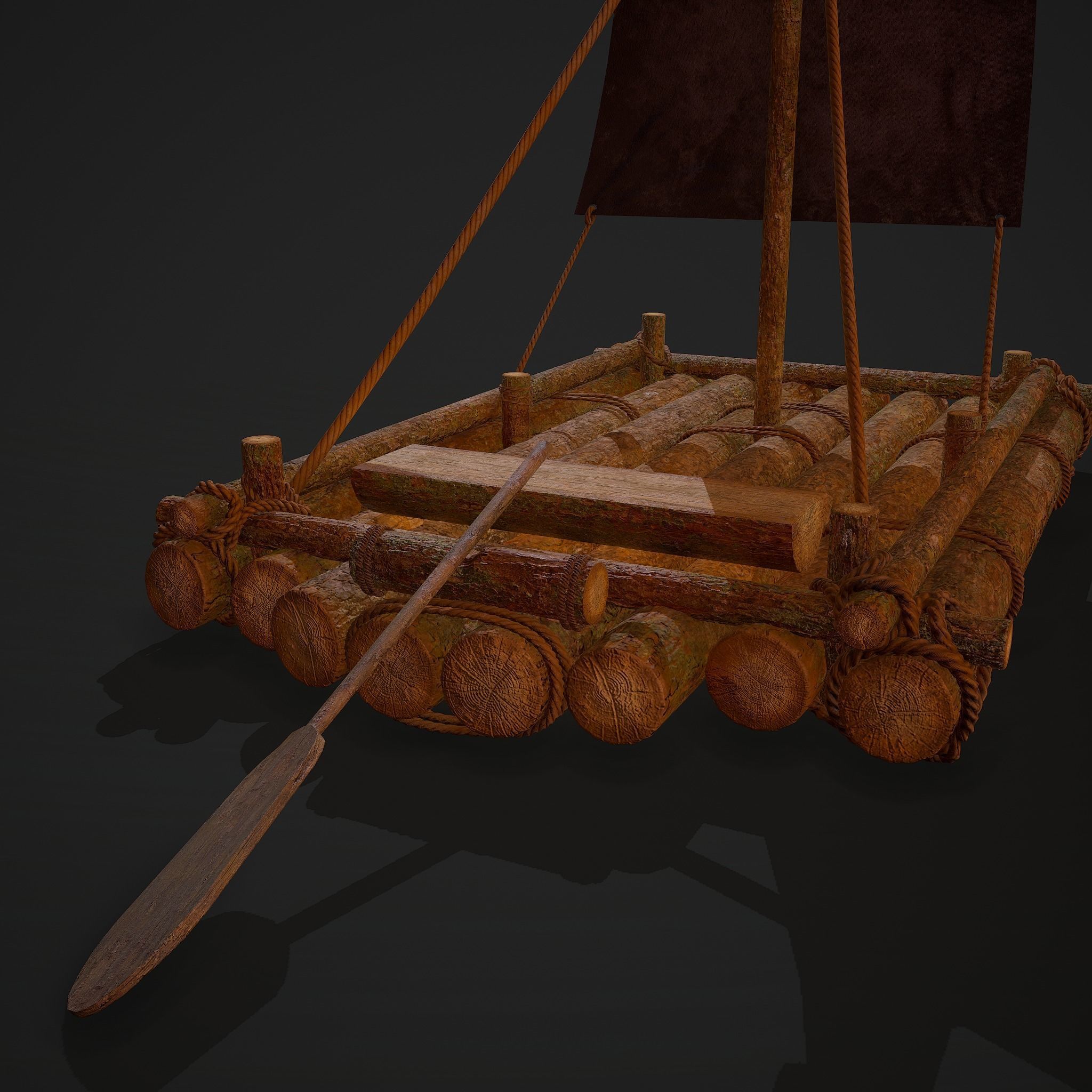 Medieval Raft 3D model | CGTrader