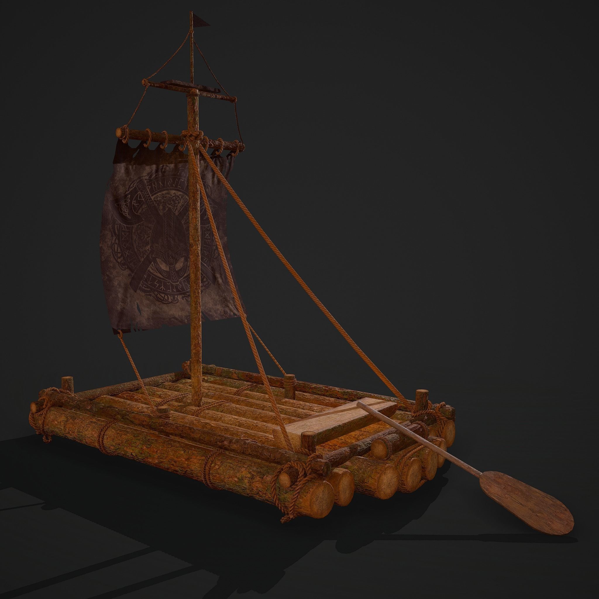 Medieval Raft 3D model | CGTrader