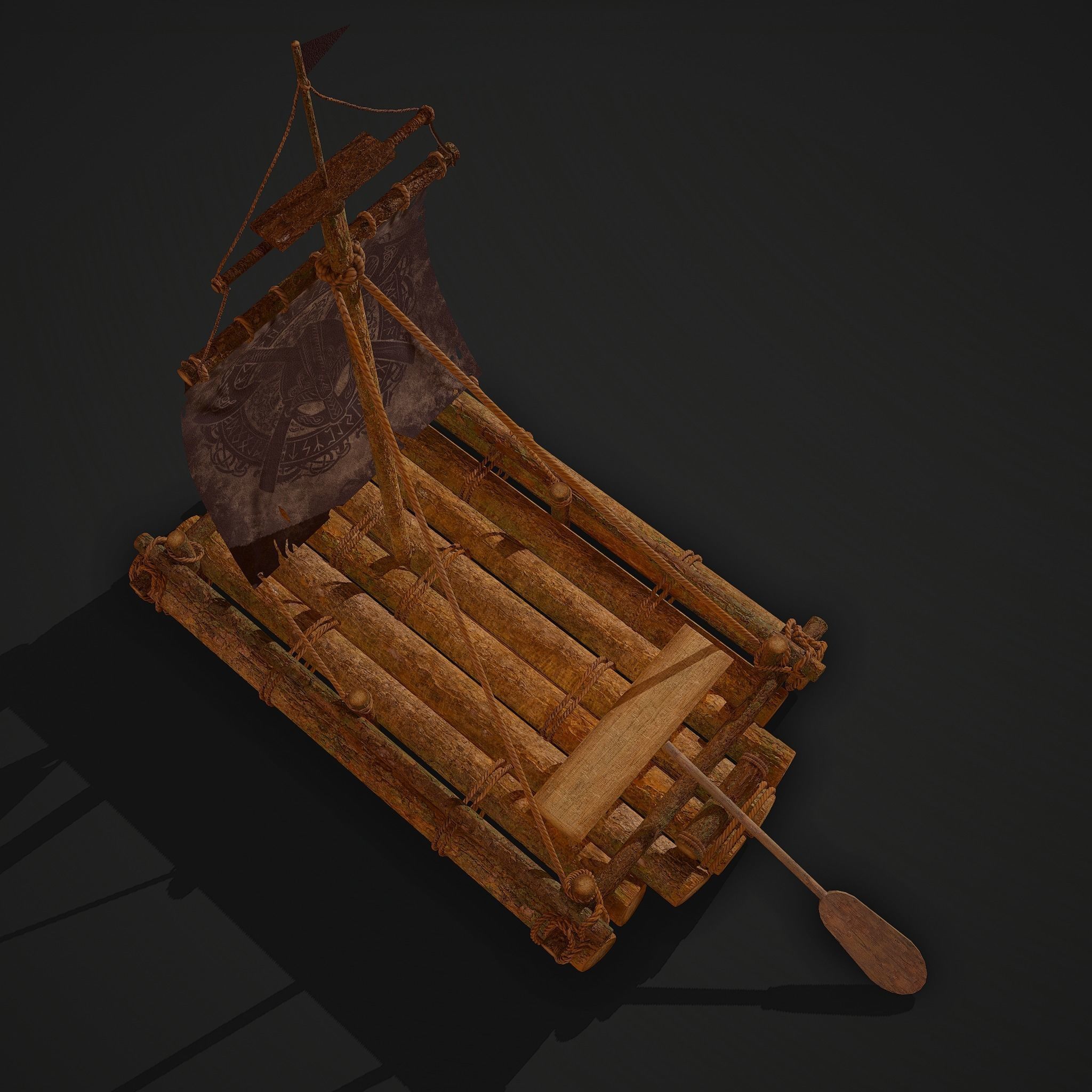 Medieval Raft 3D model | CGTrader