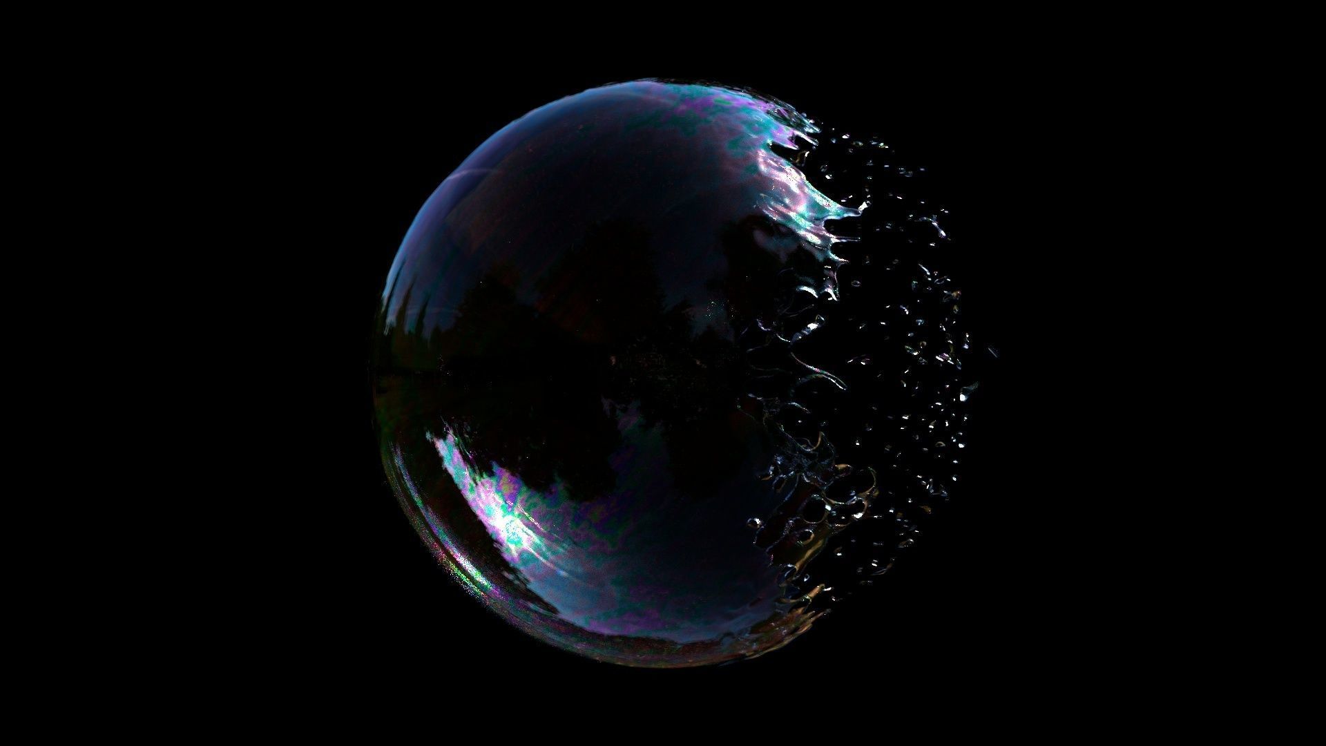 Bursting Soap Bubble free 3D model animated | CGTrader