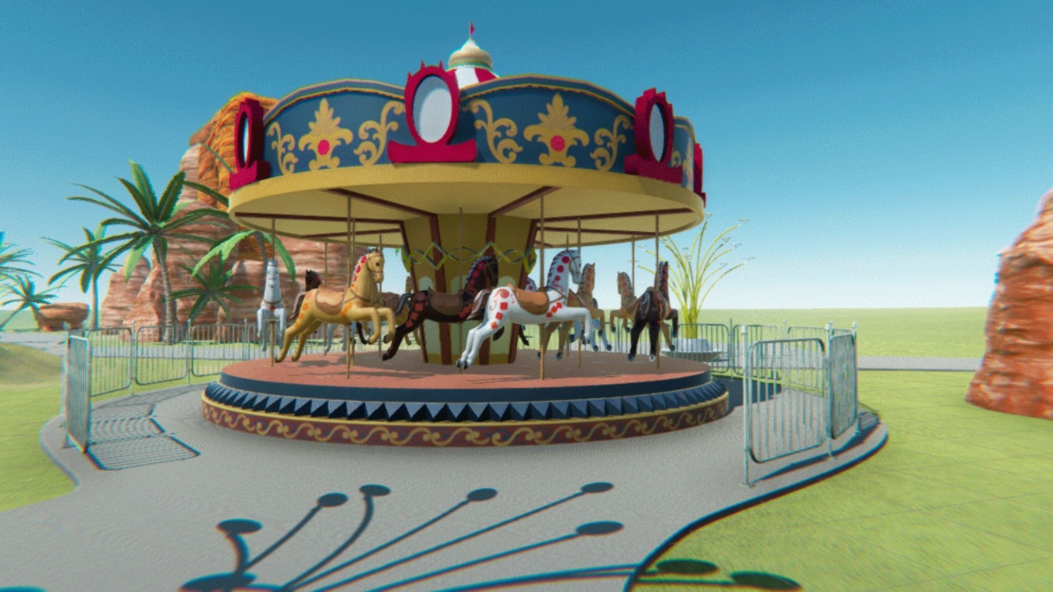 Horse carousel 3D model | CGTrader