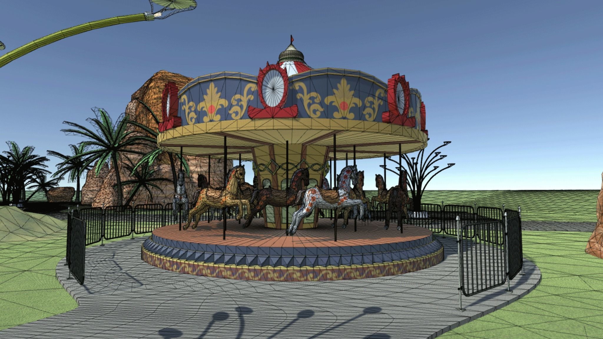 Horse carousel 3D model | CGTrader
