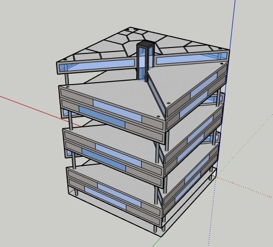 Triangle Tower 3D model | CGTrader
