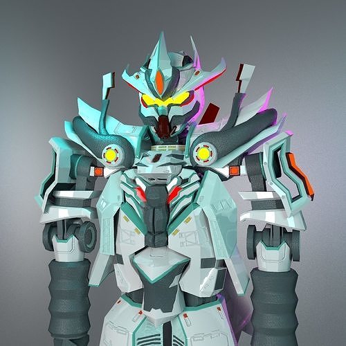 3D model Hard Surface Robot Mecha Rigged VR / AR / low-poly rigged ...
