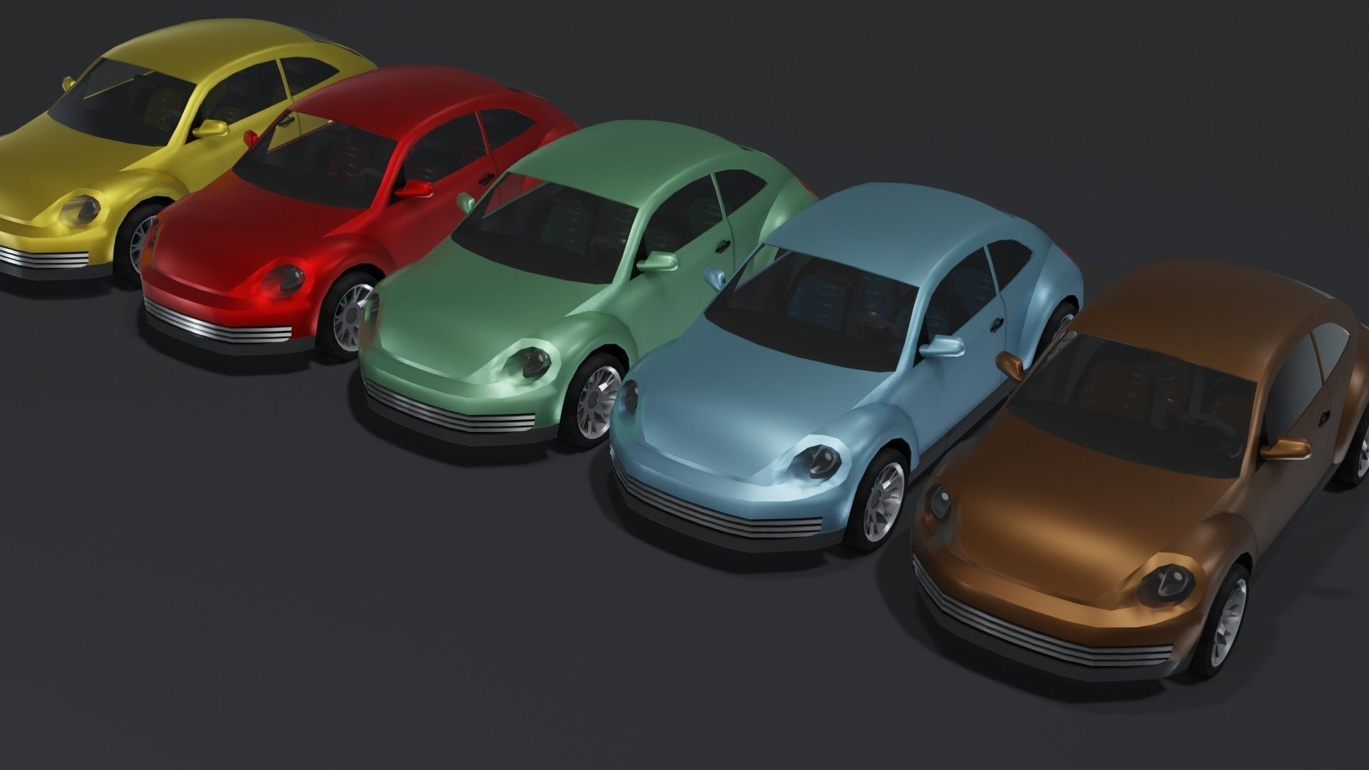 3D model Generic Compact Car With Interior Lowpoly 3D Model VR / AR ...