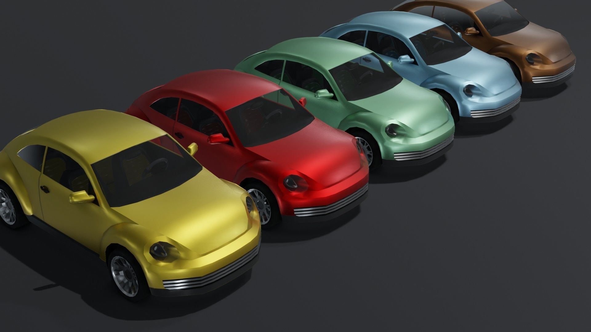 3D model Generic Compact Car With Interior Lowpoly 3D Model VR / AR ...