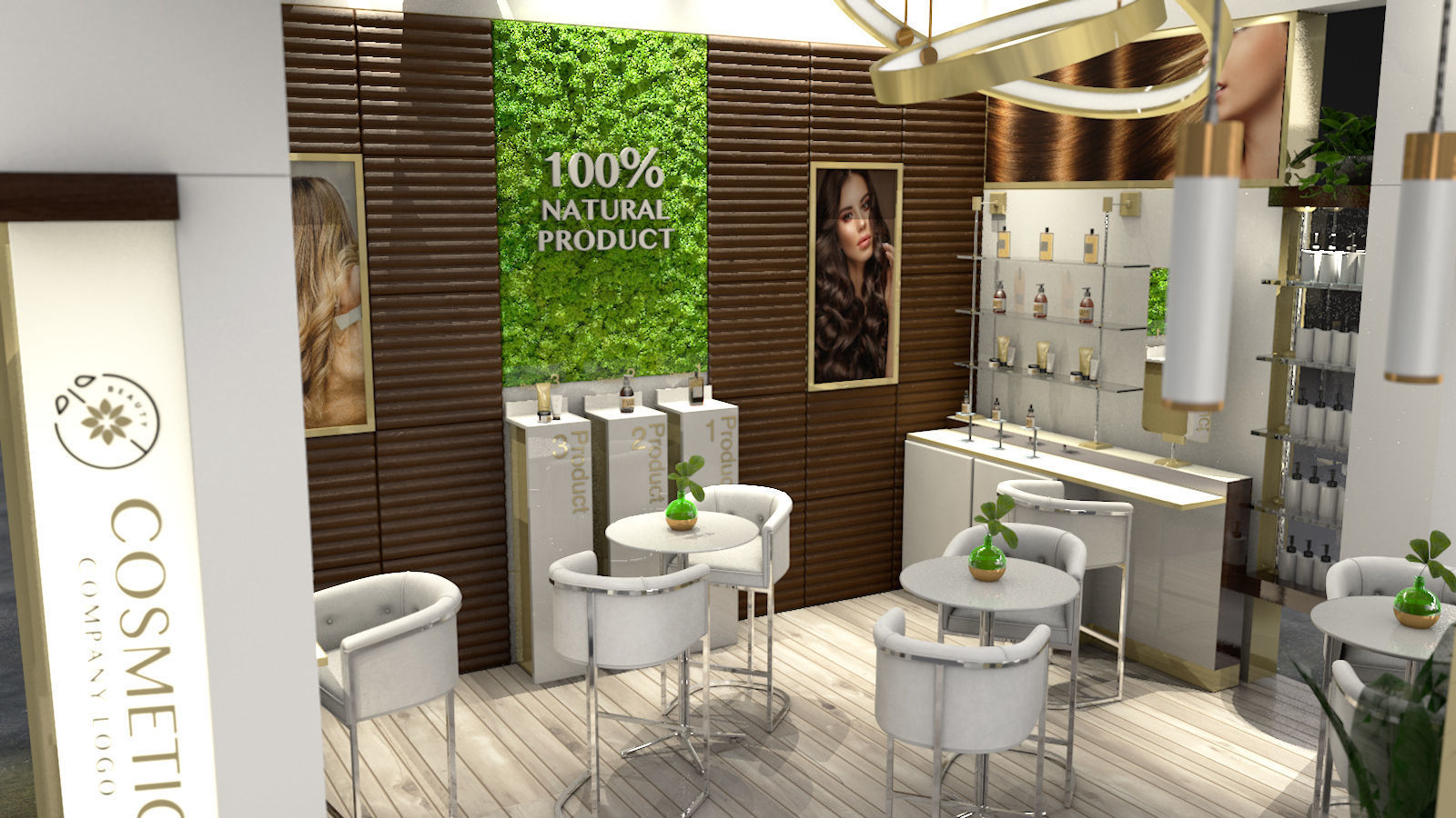 cosmetic trade exhibition stand 3D model | CGTrader