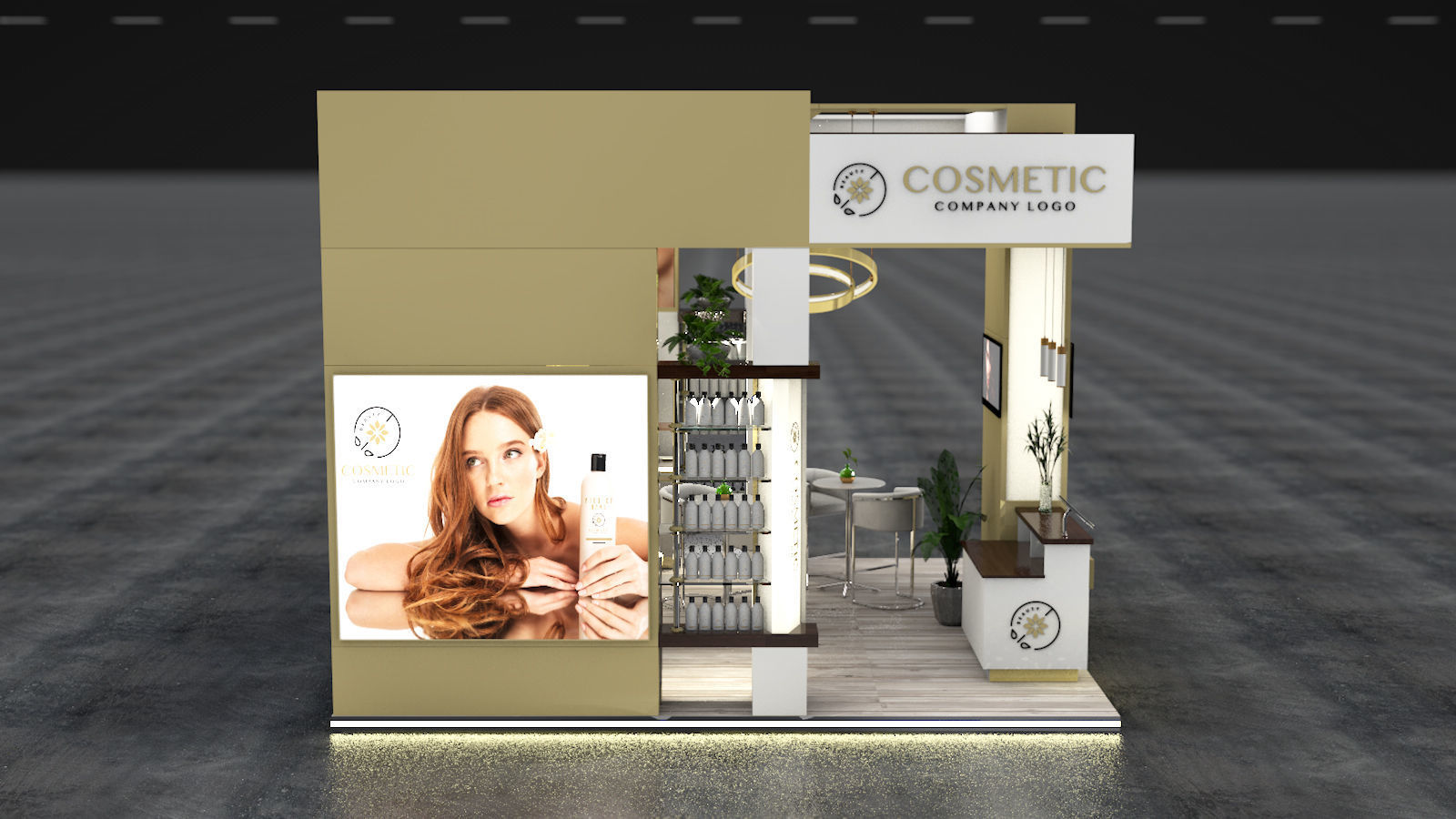 cosmetic trade exhibition stand 3D model | CGTrader