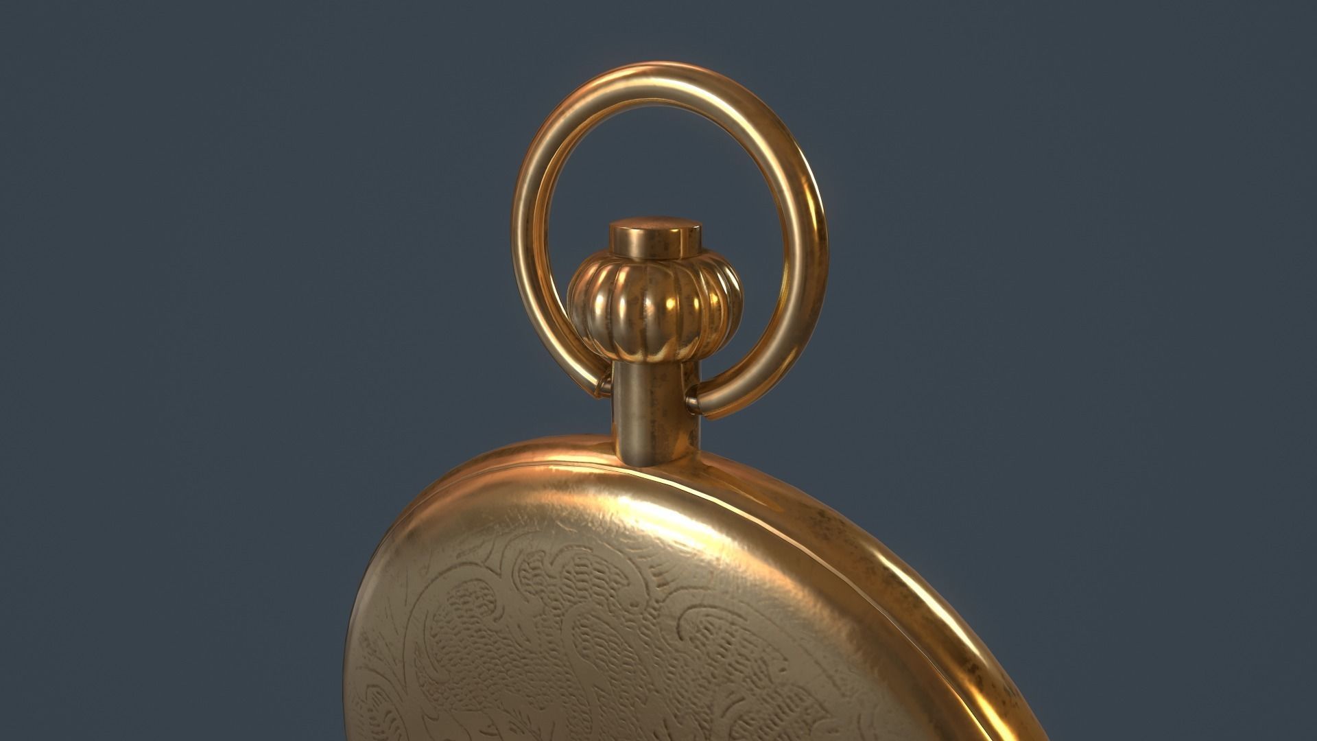Gold Pocket Watch 3D model animated rigged | CGTrader